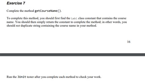 solved i∗∗ ∗ returns the course name as the string ∗ ∗