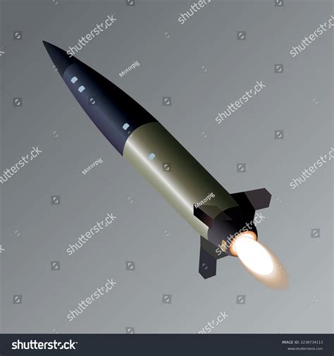 Vector Illustration Army Tactical Surface To Surface Missile Stock