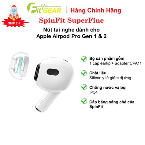 Mua Nút Tai Nghe Spinfit Superfine Cho Airpods Pro Gen 1 And 2 Chính Hãng