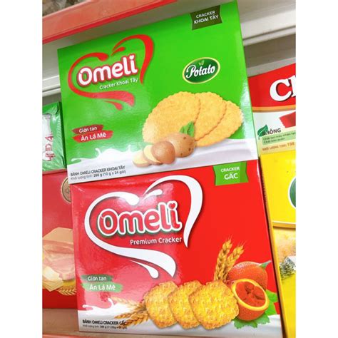 Bánh Omeli Cracker Hộp 288g 400g Khoai Tâyvừng Dừagấc Lazadavn