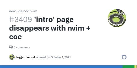 Intro Page Disappears With Nvim Coc Issue 3409 Neoclide Coc