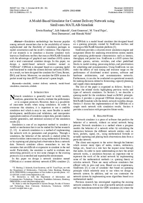 Pdf A Model Based Simulator For Content Delivery Network Using