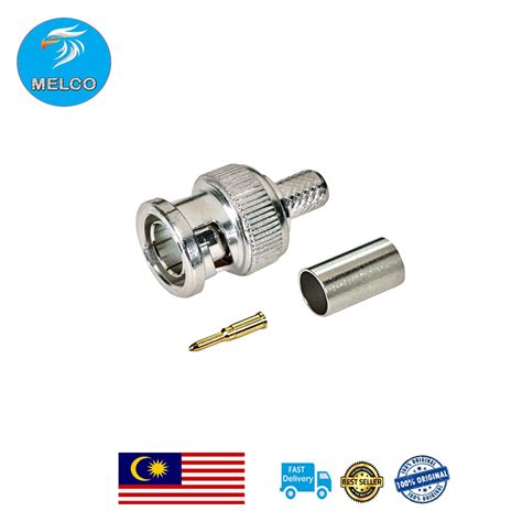 Rg6 Bnc Connector Crimping Type Side 75 5 3 Pcs Shopee Malaysia
