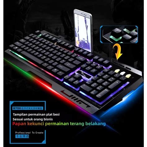 Jual Keyboard Mouse Gaming Set Mechanical Rgb Led Kable G Paket Keyboard Gaming Dan Mouse