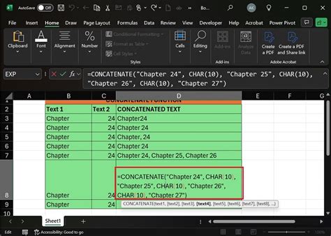 Excel Concatenate 函数 Excel 函数教程