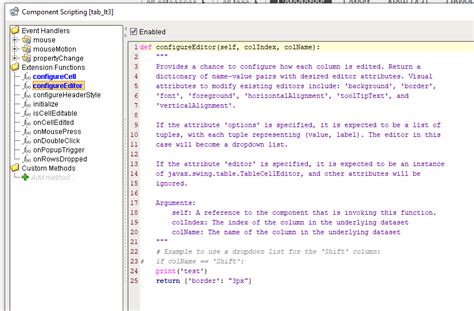 Vision Power Table Add Columns Border With Configureeditor