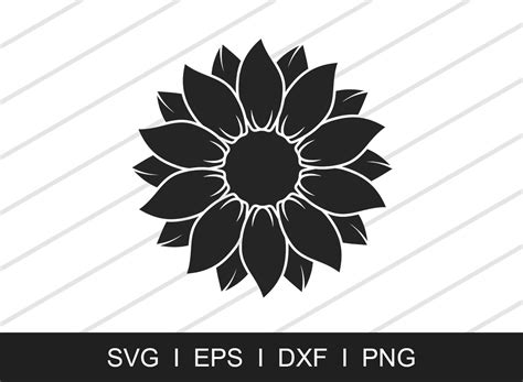 Sunflower Silhouette Sunflower Svg Graphic By Designeverytime
