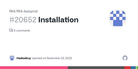 Installation · Issue 20652 · Px4px4 Autopilot · Github