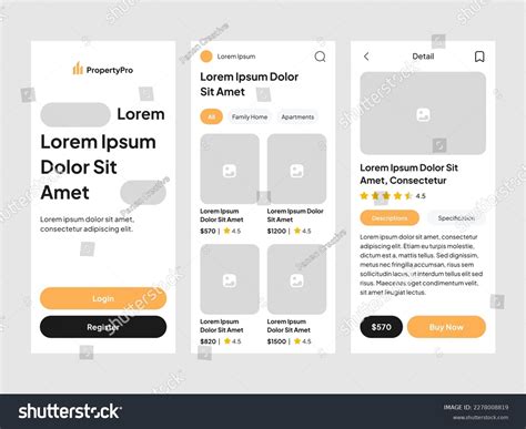 Clean Ui Ux Design Template Vector Stock Vector Royalty Free Shutterstock