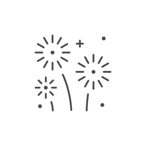 Anniversary Firework Icon Outline Party Royalty Free Vector