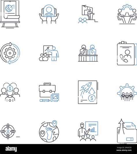 Shared Teamwork Line Icons Collection Collaboration Synergy Cooperation Unity Partnership