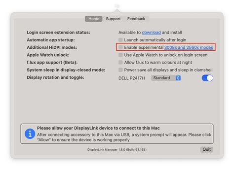 Displaylink Manager App Experimental Hidpi Modes Displaylink Support