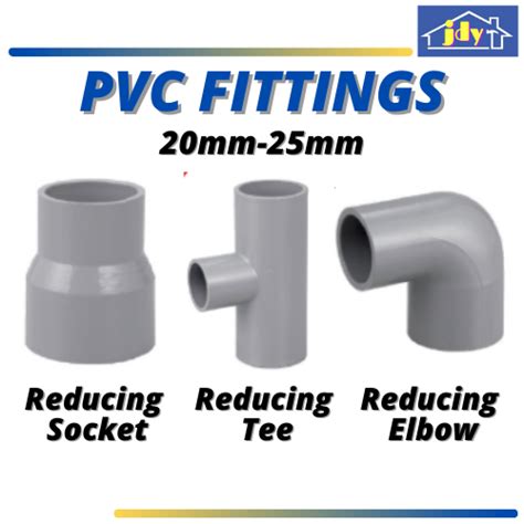 Pvc Pipe Fitting Pvc Connector Reducing Socket Reducing Tee Reducing Elbow 20mm 25mm Lazada