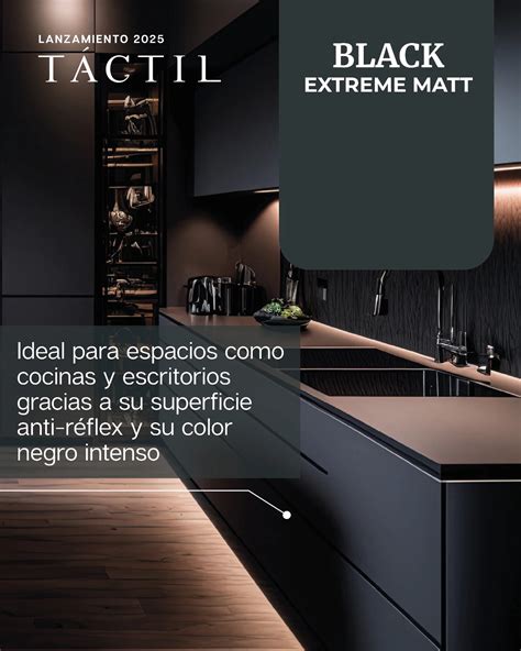 Faplac Melamina Black Extreme Matt 🌟 Intenso Sofisticado Y Altamente