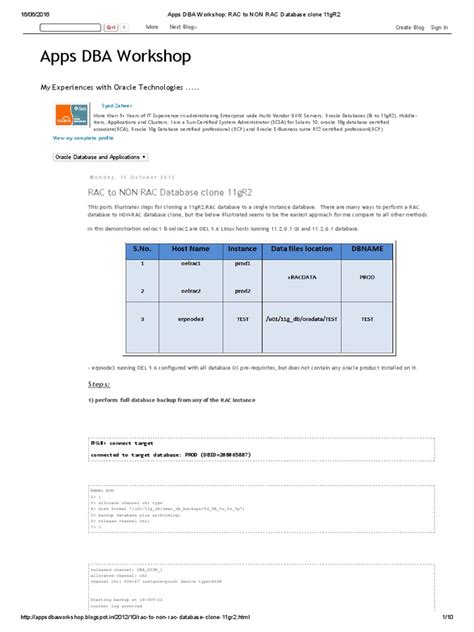 rac to non rac database clone 11gr2 pdf oracle database computer