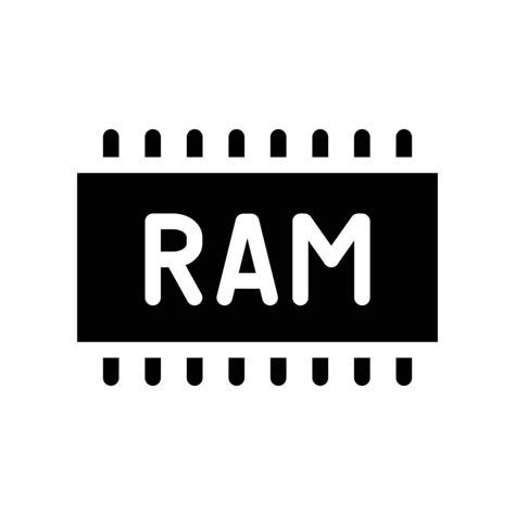 Ram Memory Solid Icon Smart Phone And Computer Ram For Mobile Concept