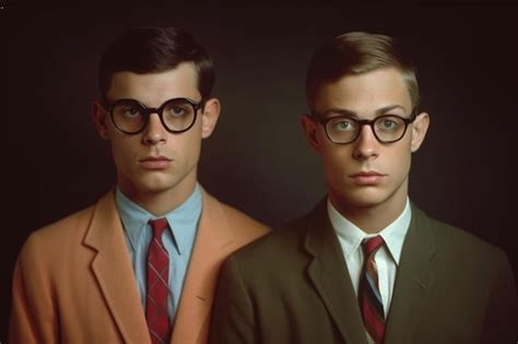 Premium Ai Image Two Men Wearing Glasses One Wearing A Tie