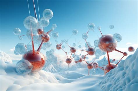 Abstract Molecular Structure Visualization Background Illustration Stock Illustration