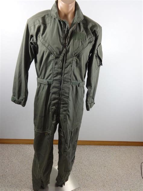1980s Vintage Usaf Air Force Uniform Coveralls Flyers Men Summer Sage