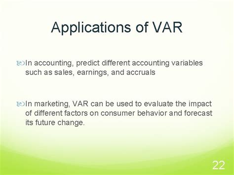 Vector Autoregression 1 Overview Vector Autoregression Var Model