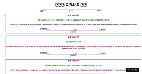 Crud Codesandbox