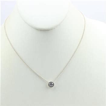 Pandora Sterling Silver Round Sparkle Halo Necklace Property Room