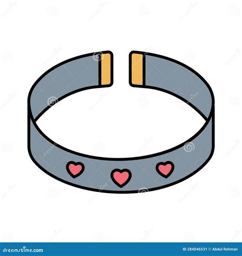 Bangle Outline With Colours Fill Vector Icon That Can Easily Edit Or Modify Stock Vector