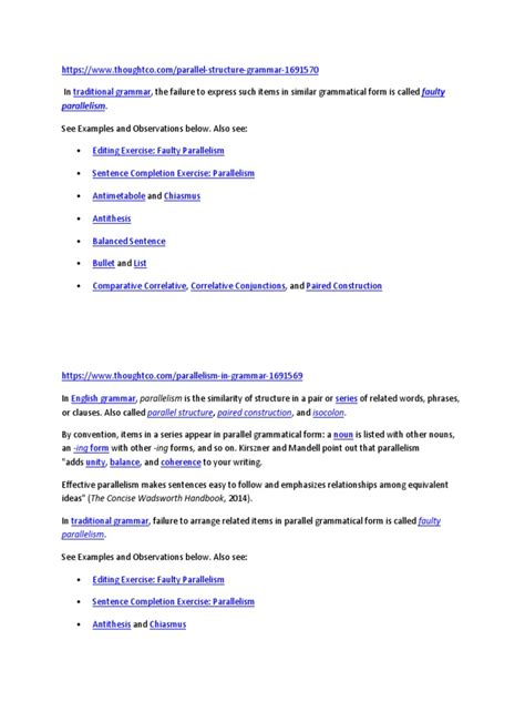 faulty parallelism parallel structure paired construction isocolon pdf
