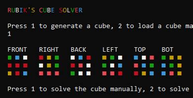 Github Mattiavdm Rubik Scubesolver A Rubik S Cube Solver Written In C That Uses The Layer