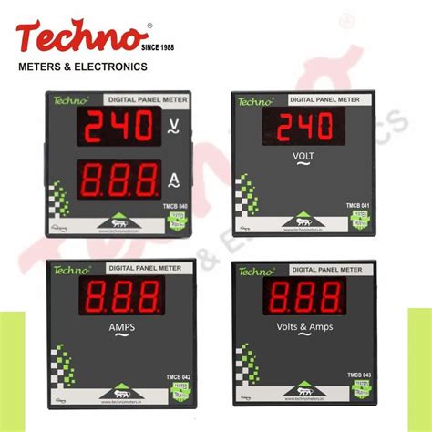 Led Black Single Phase Panel Voltmeter Model Namenumber Tmcb 041