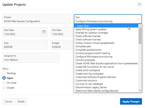 Creating A Dynamic List Of Values At The Application Level
