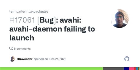 Bug Avahi Avahi Daemon Failing To Launch · Issue 17061 · Termux