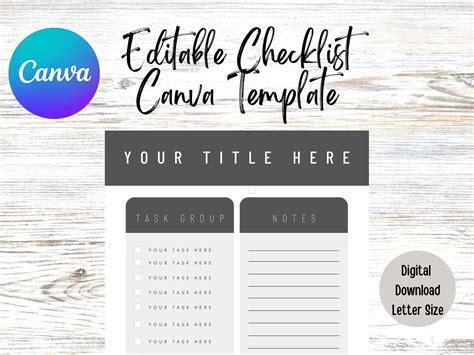 Canva Checklist Template Checklist Template Simple Checklist Customizable List Canva