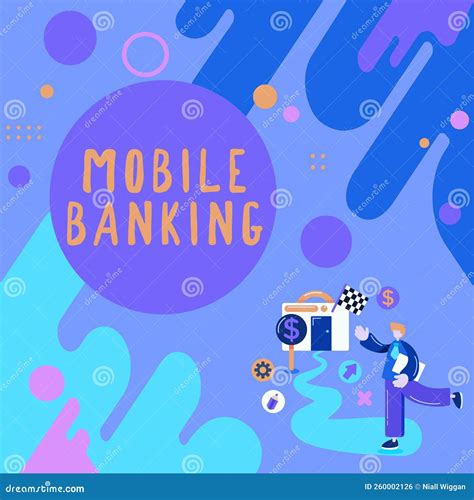 Handwriting Text Mobile Banking Concept Meaning To Create Financial Transactions With The Use