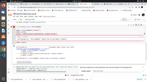 Bug Eos Pbf Colab Ersilia Model Has No Attribute Predict Issue Ersilia Os Ersilia