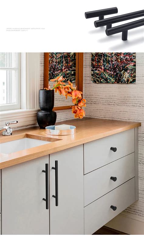 Матовая Золотая прямая ручка из нержавеющей стали Черная кухонная искусственная фурнитура