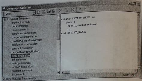 Текстовый редактор описания аппаратуры на языке Vhdl или Verilog
