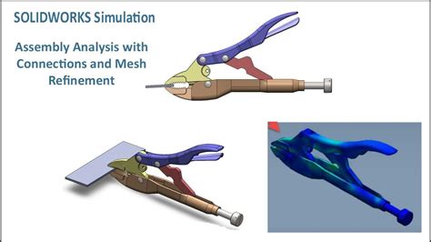 Solidworks Assembly Analysis Solidworks Simulation Tutorial Youtube