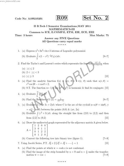 Btech Math Iii Exam Paper Pdf