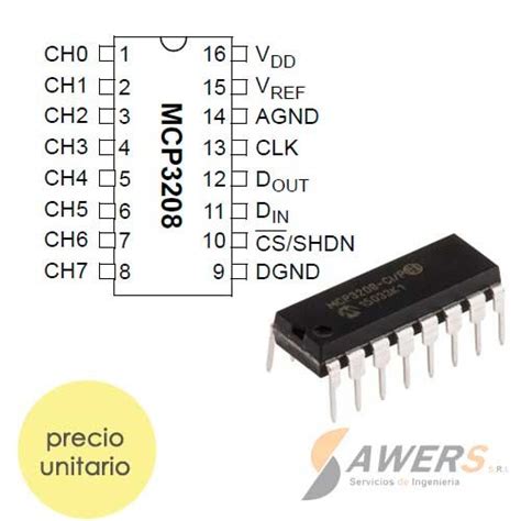 Mcp3204 Conversor Adc 12bit 4ch