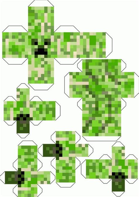 Minecraft Papercraft Creeper Girl