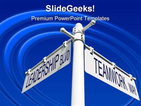 Leadership And Teamwork Way Metaphor PowerPoint Templates And PowerPoint Backgrounds 0811