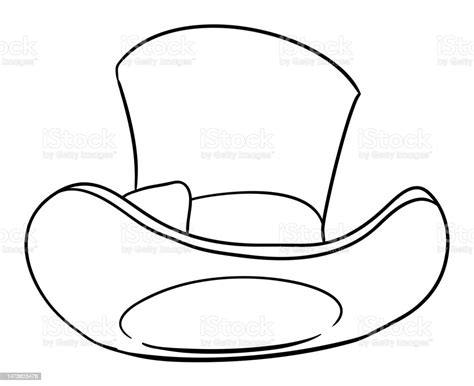 색칠을 위한 윤곽선의 아래쪽 보기에 있는 상단 모자 벡터 그림 0명에 대한 스톡 벡터 아트 및 기타 이미지 0명 3월 St Patricks Day Istock