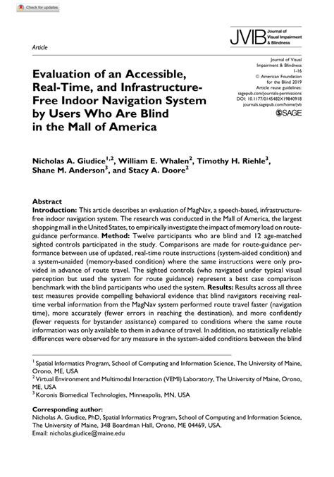 Pdf Evaluation Of An Accessible Real Time And Infrastructure Free