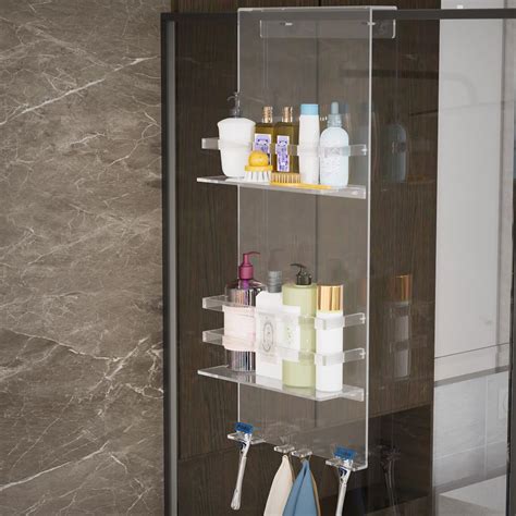Nynelly Over The Door Shower Caddy Acrylic Shower Caddy Shelf With