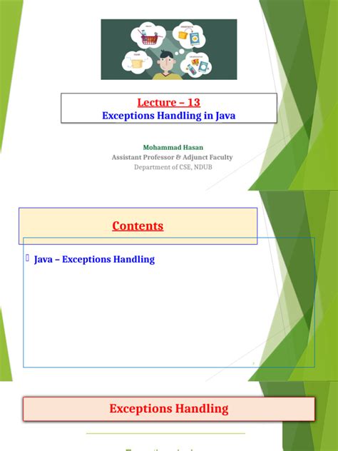 Lecture 13 Exception Handling Pdf Java Programming Language Computing