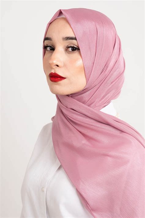 Jamuni Rang Satin Shimmer Hijab Aayla Hijabs