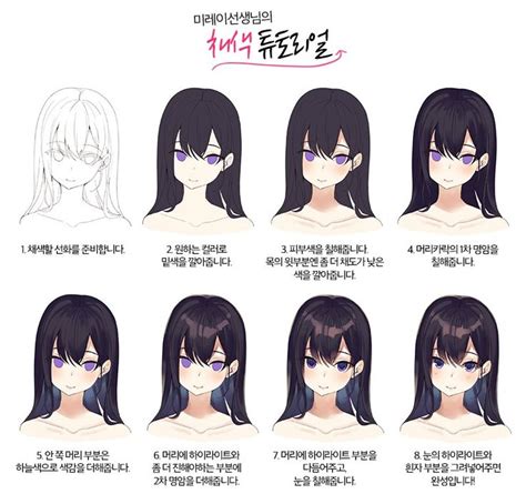Might Need에 있는 Van Nga님의 핀 머리카락 그리는 법 만화 머리 드로잉 강좌