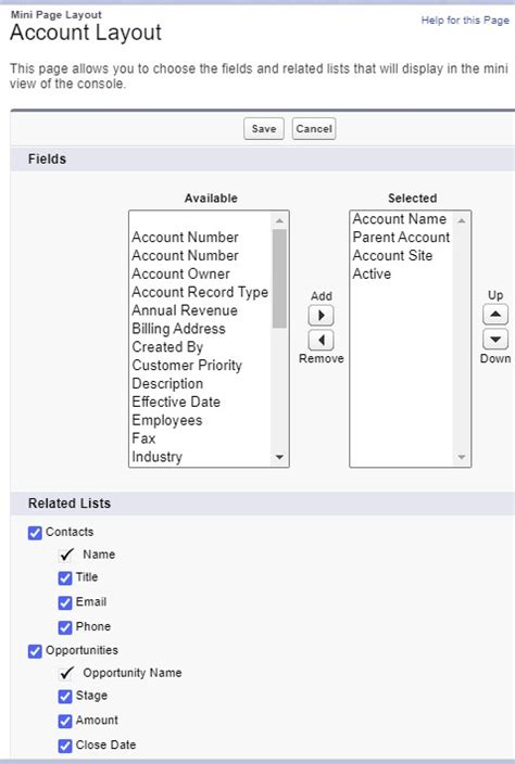 mini pagelayout in salesforce infallibletechie