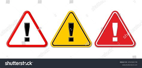 Triangle Warning Road Signs Danger Warning Stock Vector Royalty Free